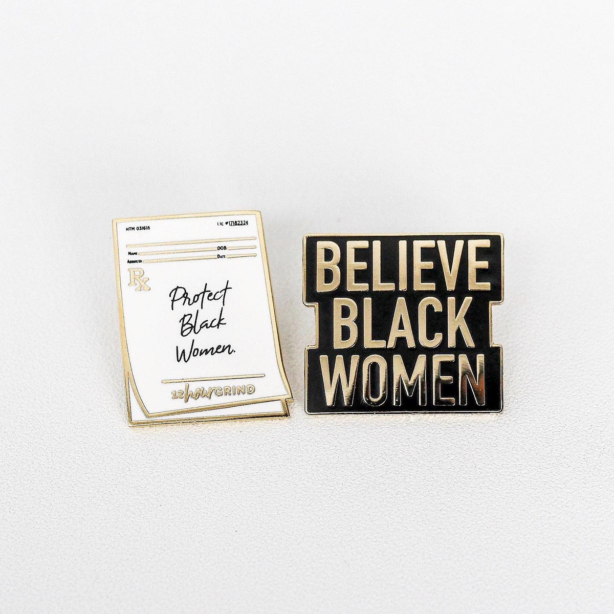 Believe Black Women Enamel Pin – 12 Hour Grind