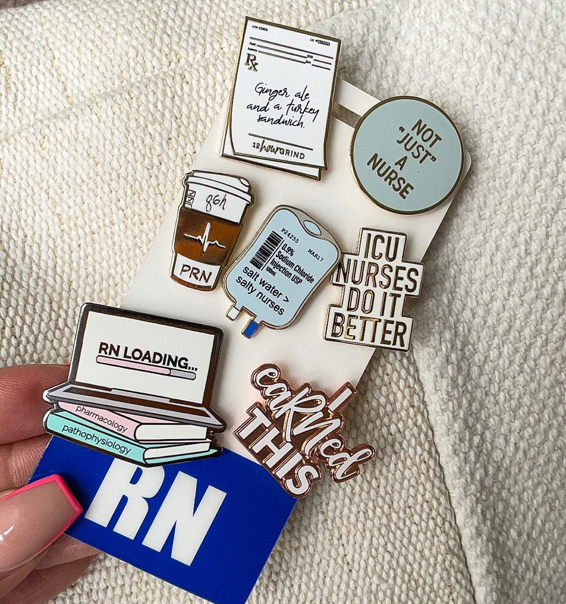 RN Loading Enamel Pin – 12 Hour Grind